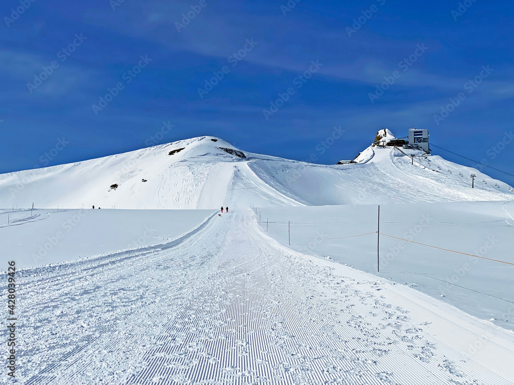 Glacier Walk - Marked glacier trail from Scex Rouge station to Quille ...