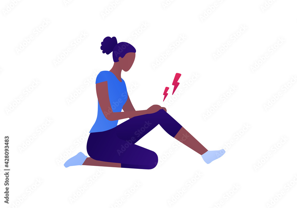 Bandaged injury concept. Vector flat patient character illustration set ...