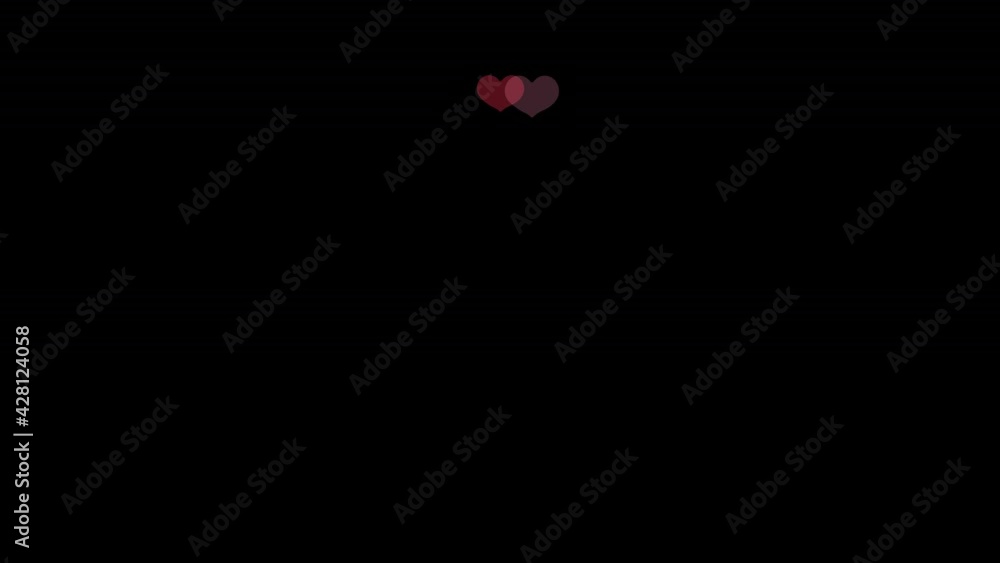 Video Stock Animation movie with a floating hearts ( SNS , stream ...