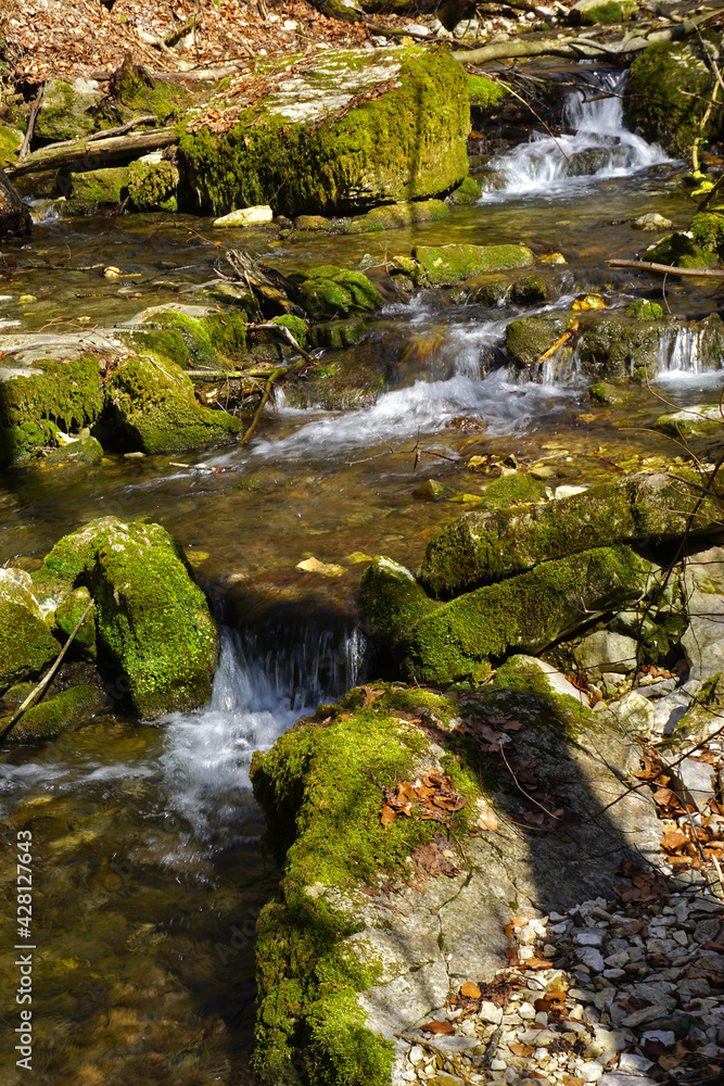 Die Elsach bei der Falkensteiner Höhle, Schwäbische Alb Stock Photo ...