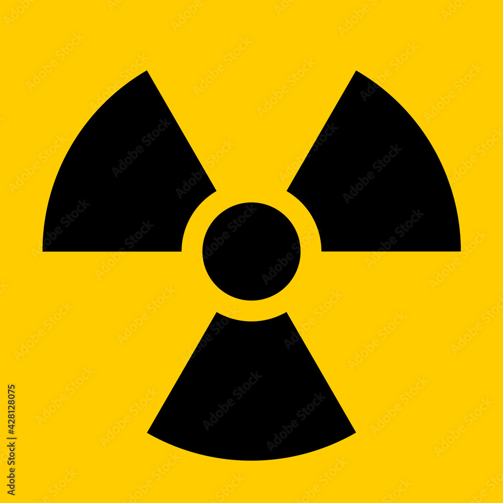 Nuclear Hazard Ionizing Radiation Danger Trefoil Sign Symbol Icon ...