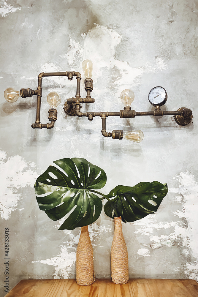 Coffee Shop Interior Wall Design Stock Photo | Adobe Stock