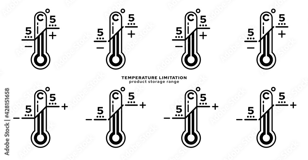 Product packaging labeling - temperature limitation. The thermometer ...