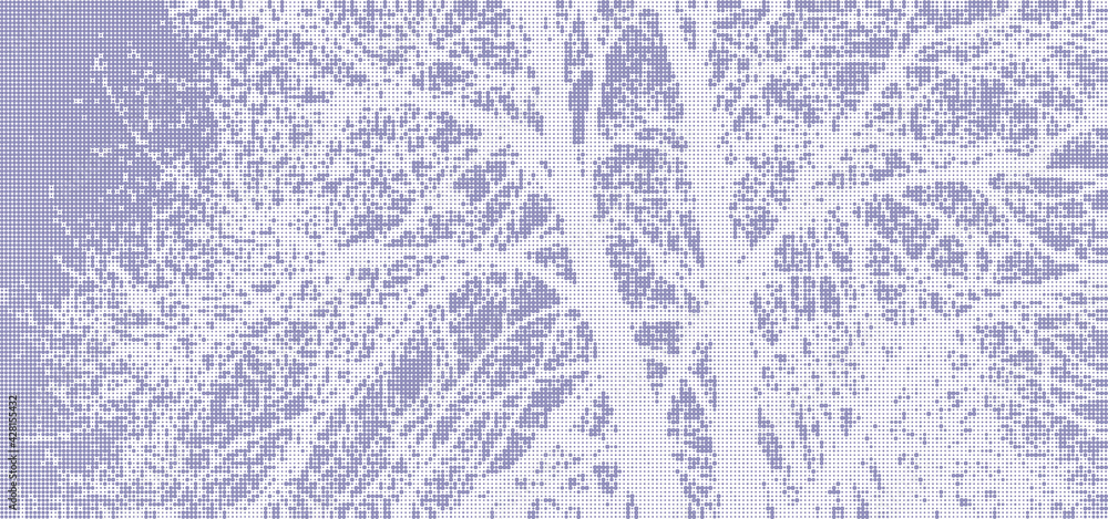 Perforated panel. Image of a tree made with dots. Abstract halftone ...