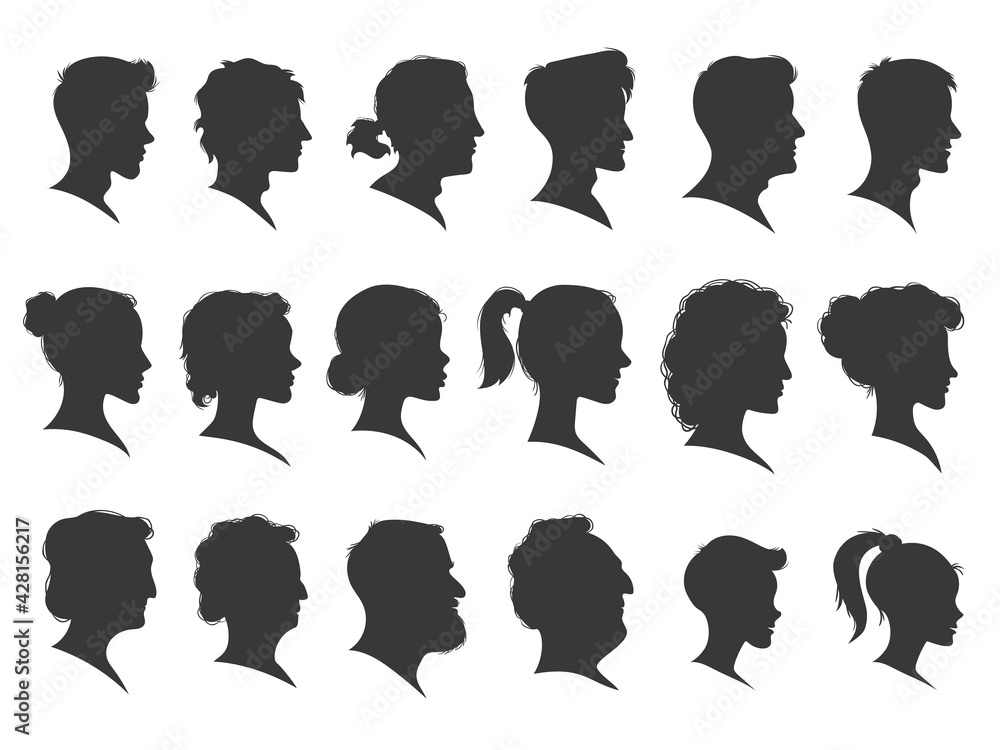 Head Profile Silhouette Vector