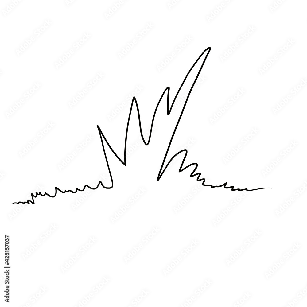 Simple line art background nature illustration educational design ...