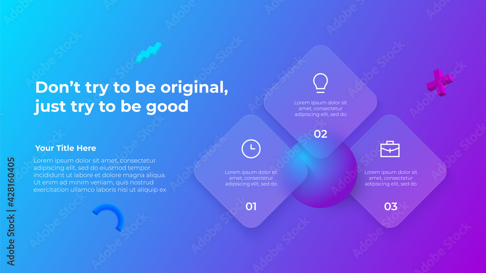 Glassmorphism concept with 3d geometric shapes. Frosted glass effect ...