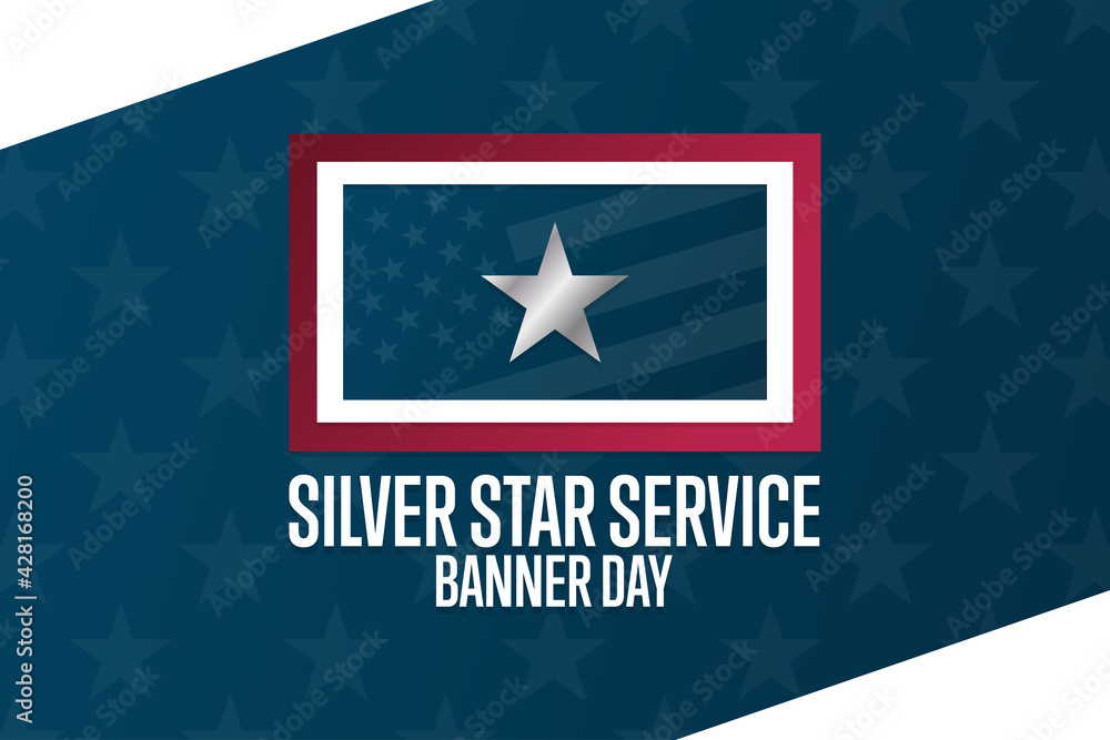 Silver Star Service Banner Day. May 1. Holiday concept. Template for ...