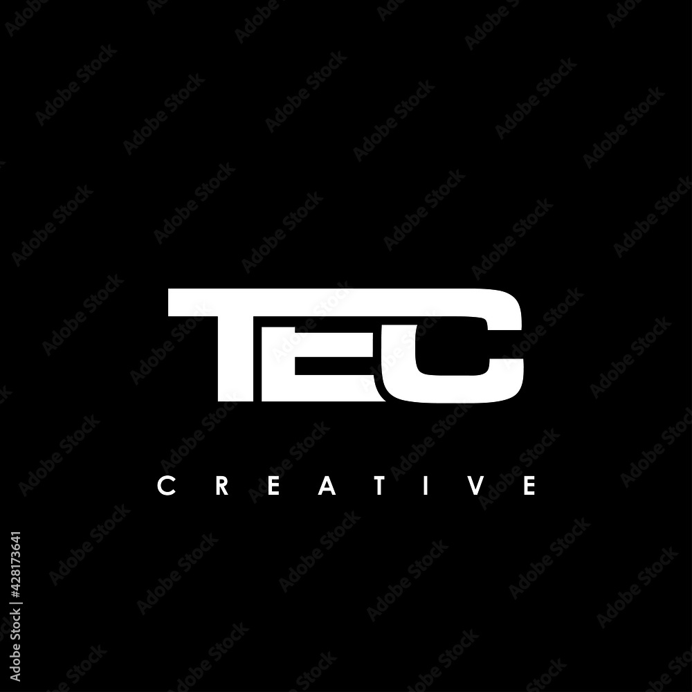 TEC Letter Initial Logo Design Template Vector Illustration Stock ...