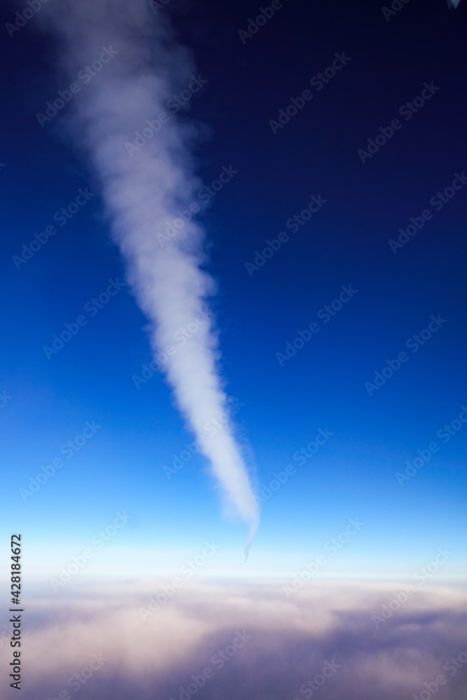 airliner contrail Stock Photo | Adobe Stock