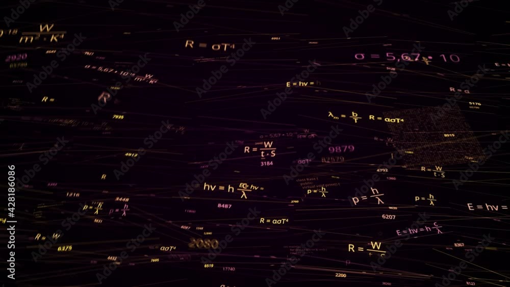 Many formulas in physics. Animation. Formulas for physics in electronic ...