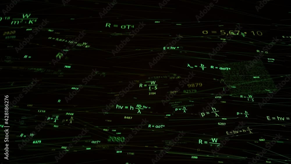 Formulas in physics in electronic form. Animation. Computer network ...