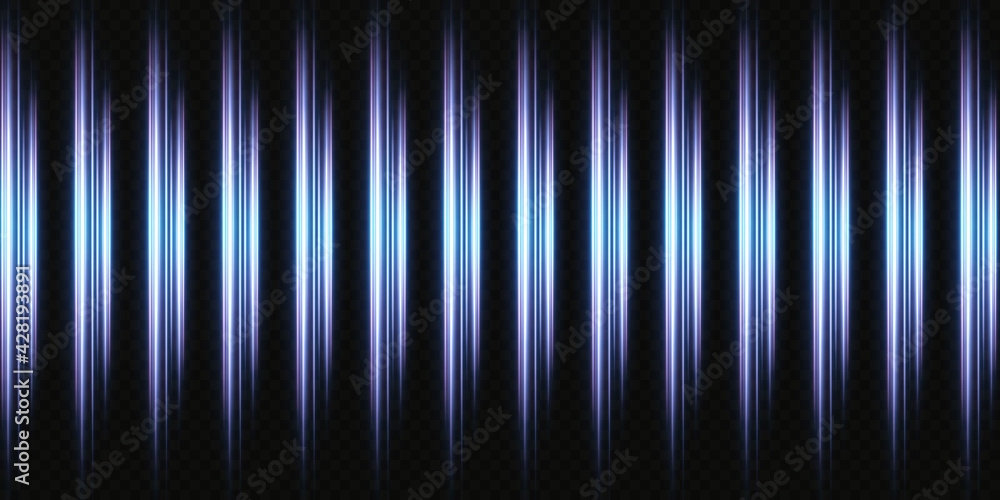 Neon abstract light background in matrix style. Glowing vertical light ...