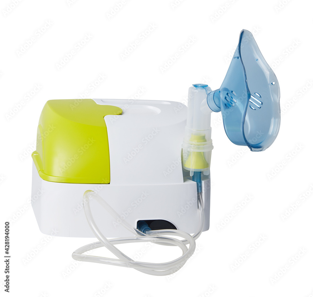 Medical equipment for inhalation with respiratory mask. Nebulizer ...