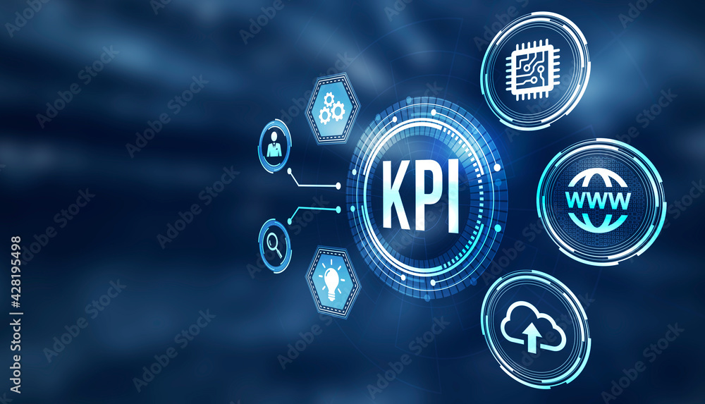 Internet, business, Technology and network concept. KPI Key Performance ...