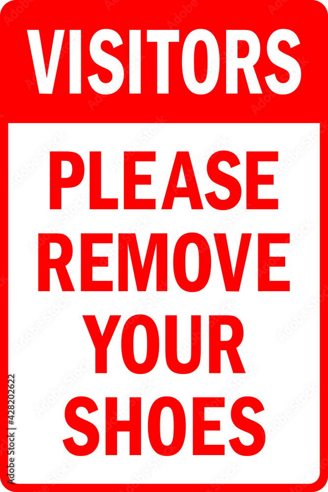 Please remove your shoes sign. Signs and symbols. Perfect for ...