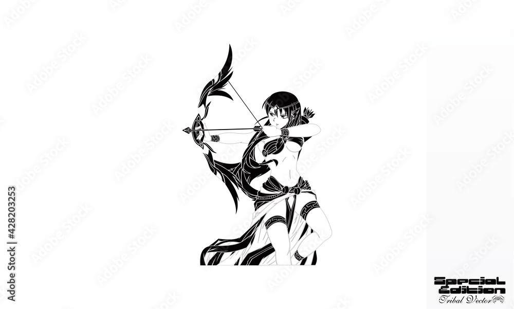 special anime tribal vector logo Stock Vector | Adobe Stock