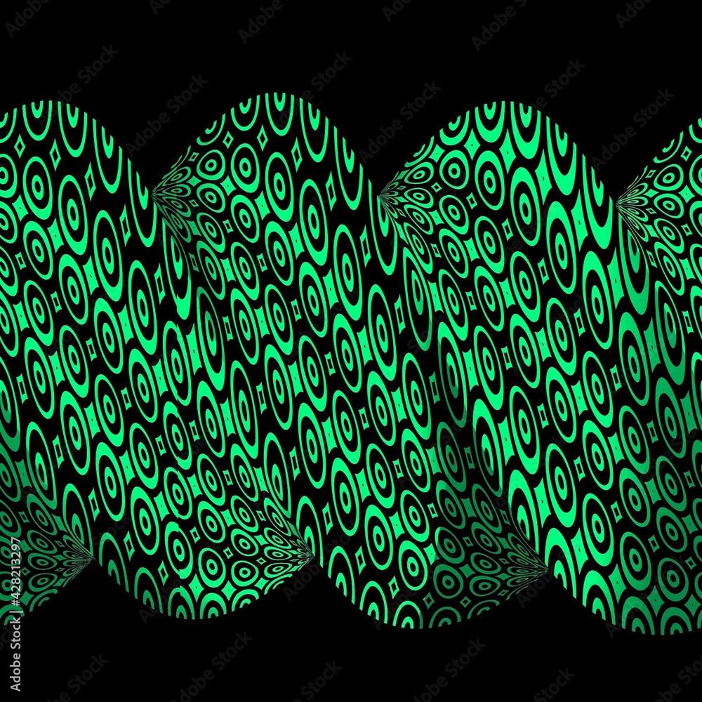 closeup patterns and 3D screw-thread designs based on a single low ...