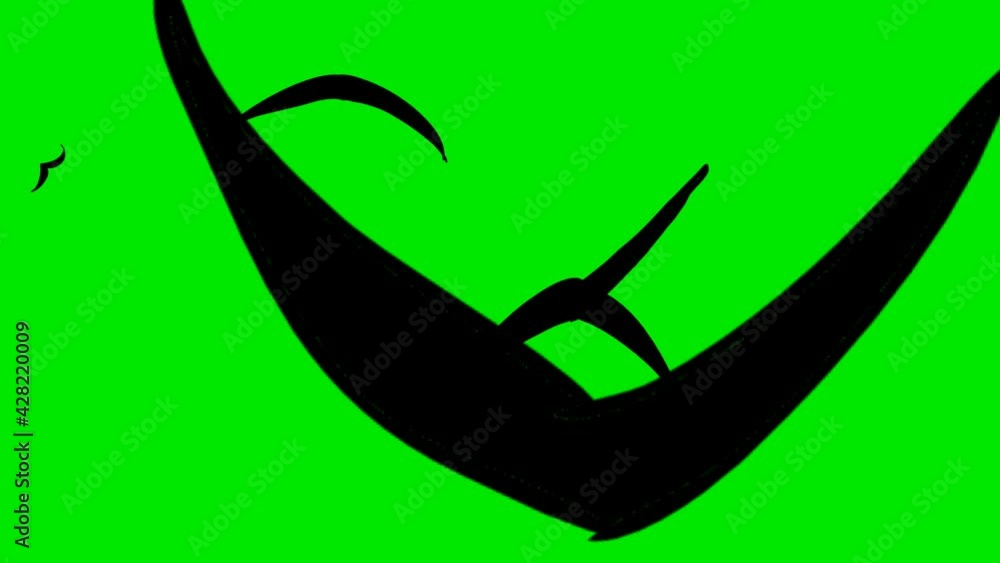 ANIMATED FLOCK OF BIRDS Animated flock of birds flies.Green screen ...