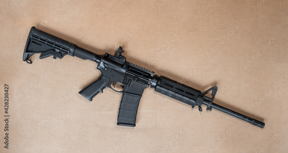 Loaded AR-15 semi-auto assault rifle gun with a 30 round magazine Stock ...