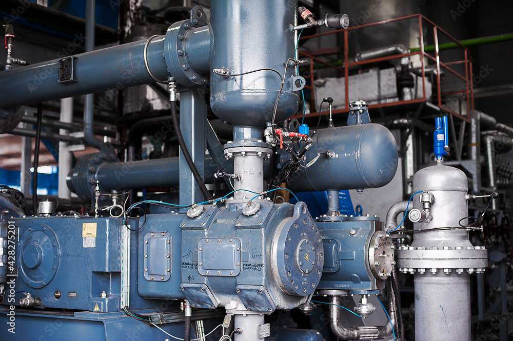 Four stage diaphragm piston compressor. Air separation unit. Сryogenic ...