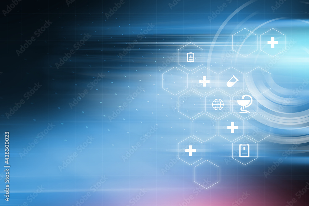 Abstract of medical background with health icons suitable for ...