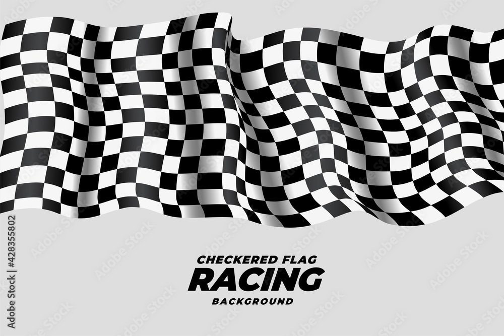 checkered racing flag waving background Stock Vector | Adobe Stock