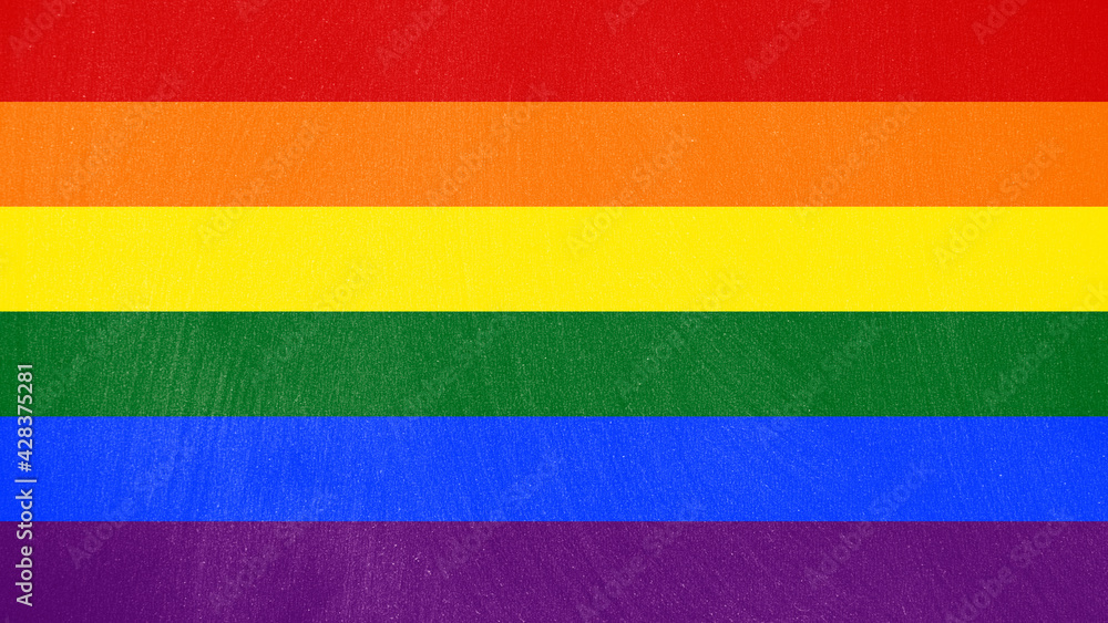 The rainbow flag (a symbol of lesbian, gay, bisexual, transgender, and ...