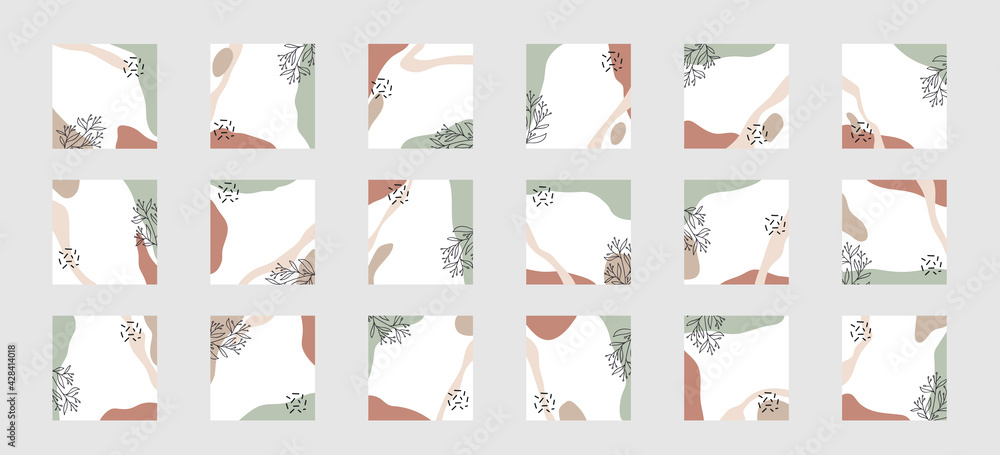 Modern abstract elements set, minimal design, vector illustration ...