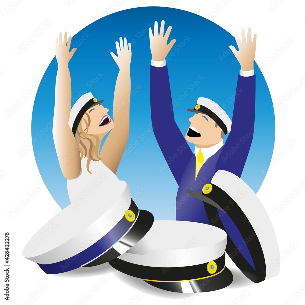 Happy graduation students celebrating "Studenten", the finish from ...