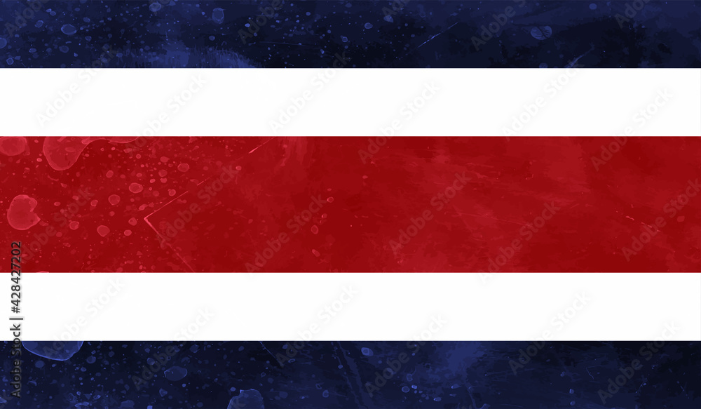Grunge Costa Rica flag. Costa Rica flag with waving grunge texture ...