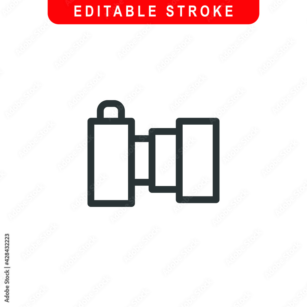 Camera with Tele Lens Outline Icon. Camera with Tele Lens Line Art Logo ...