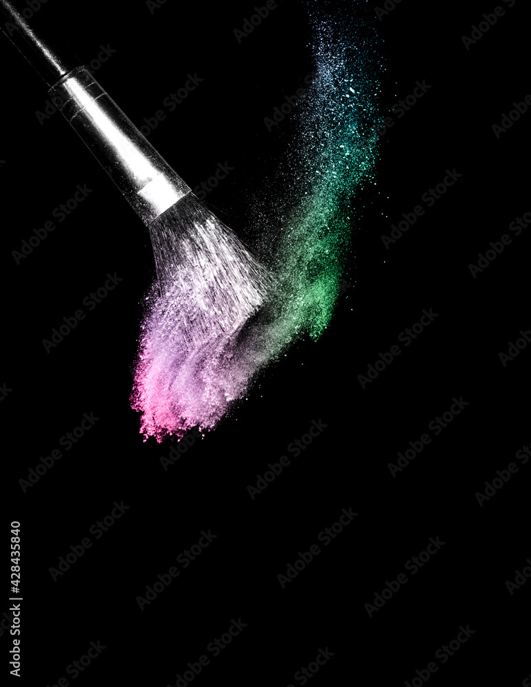 powder of Galaxy and Nebula color spreading effect for makeup artist or ...