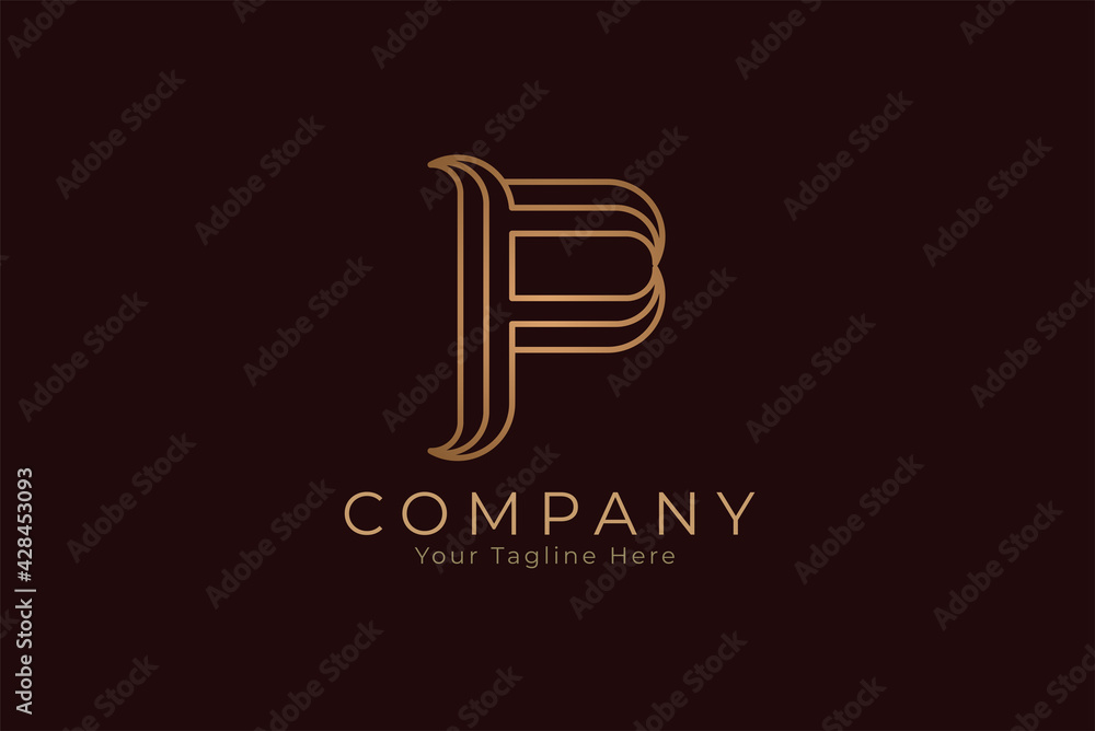 Initial P Logo, stylish and elegant monogram P logo, perfect for ...