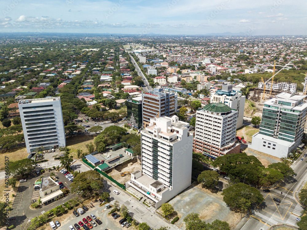 Photo & Art Print Alabang, Muntinlupa, Philippines - Aerial of Madrigal ...