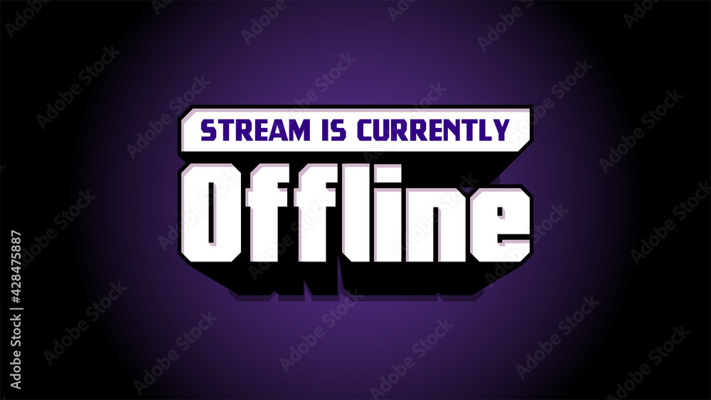 Vetor de clean offline streaming text style, with long shadow vector ...