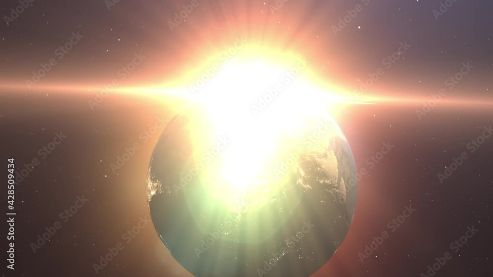 Nuclear Explosion outer Space View , Atom Hydrogen bomb explosion ...