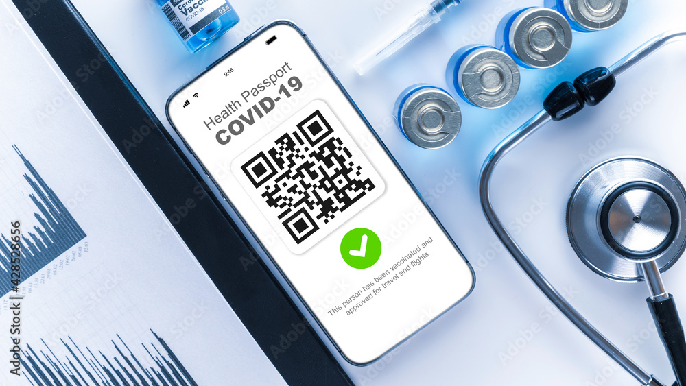 Vaccination passport. Coronavirus vaccination certificate or immunity ...