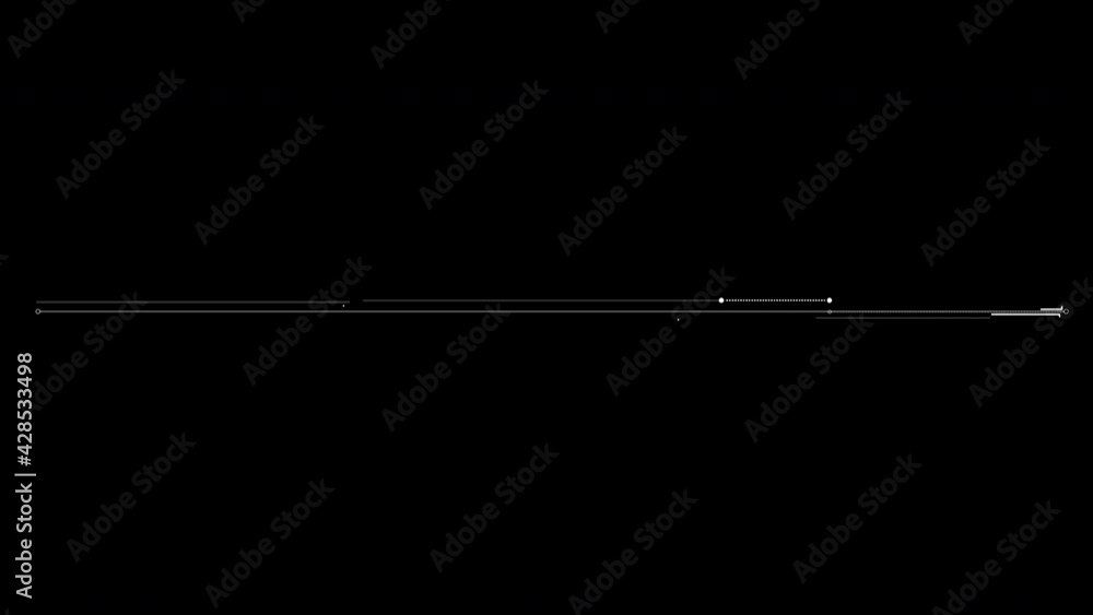 HUD technological template. Line Hud Elements. Measuring arrows with ...