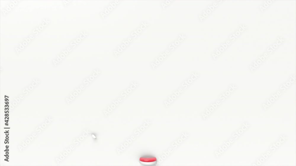 Logo reveal animation over white background. Motion graphics. 3D render ...