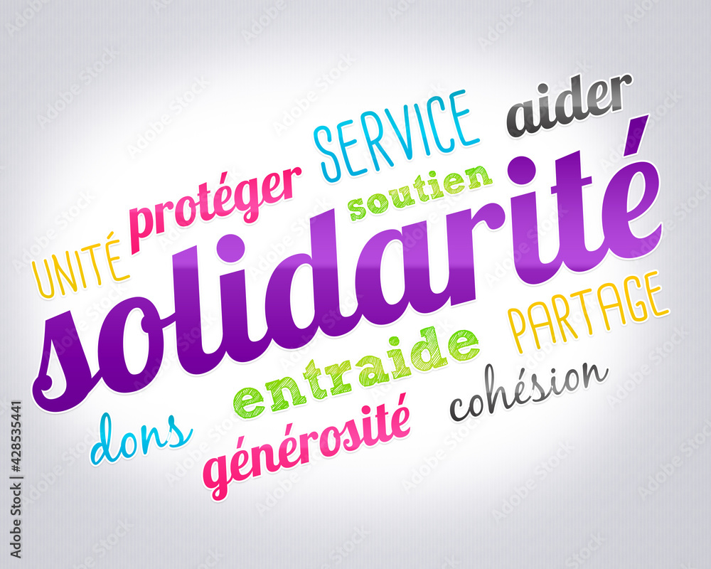 nuage de mots solidarité ilustração do Stock | Adobe Stock