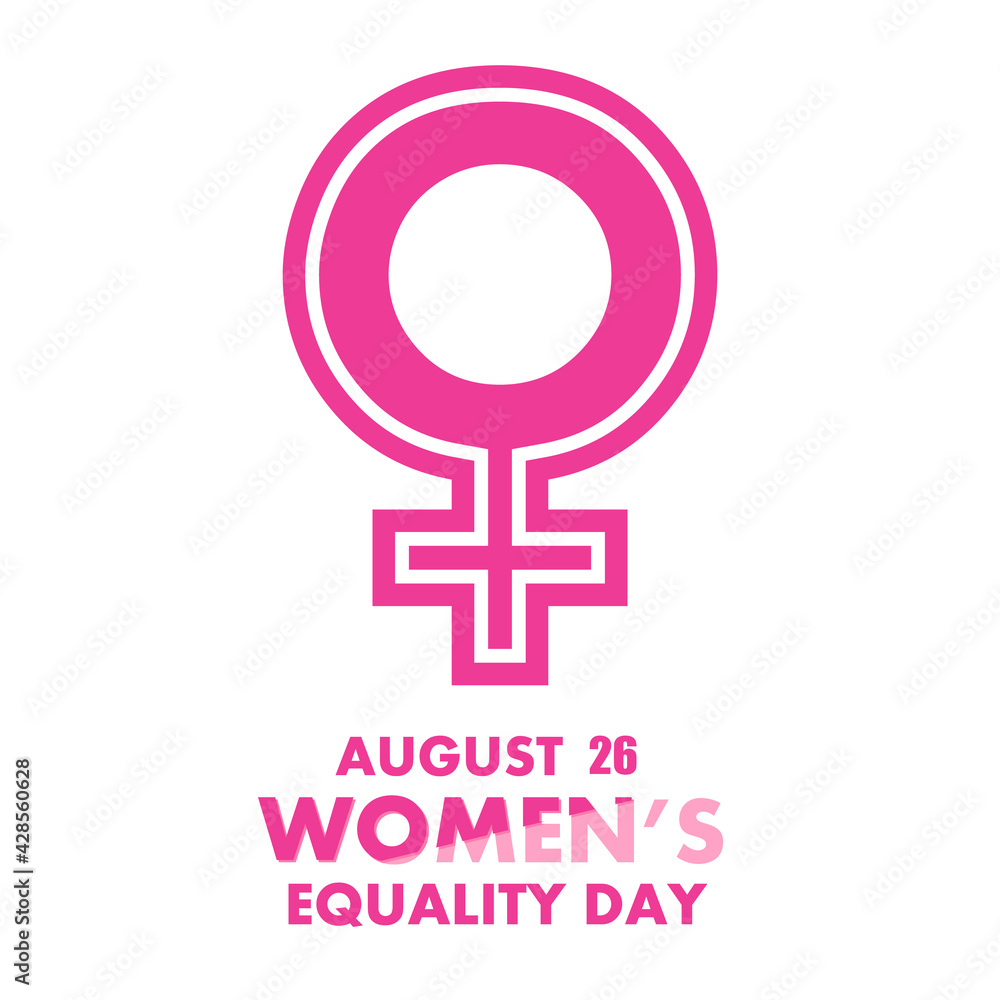 Feminine Gender Sign For 26 August Womens Equality Day Vector Art