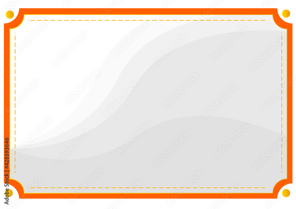 Orange background image with border design For certificates or text ...