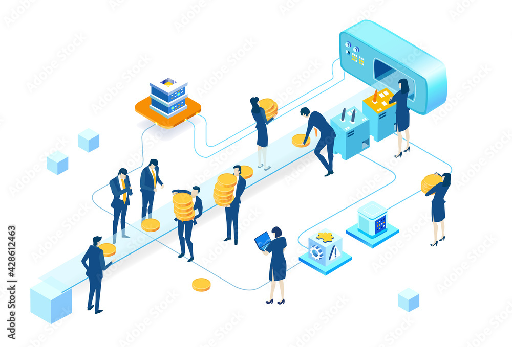 Isometric 3d Business Environment Isometric Factory Environment
