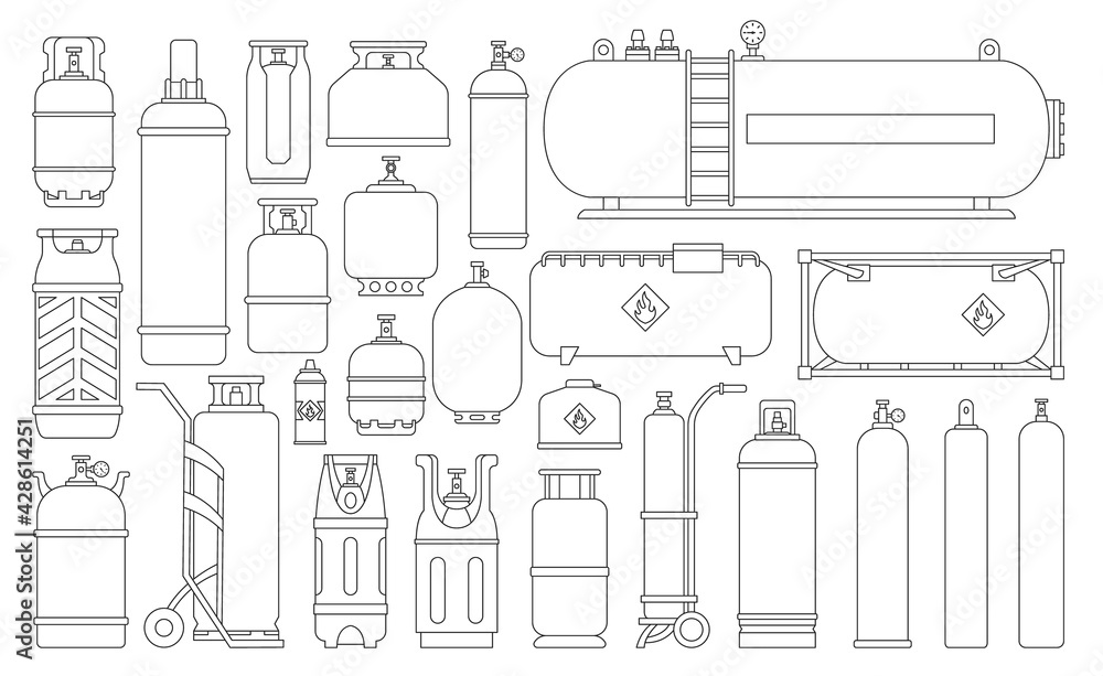 Gas Cylinder Outline