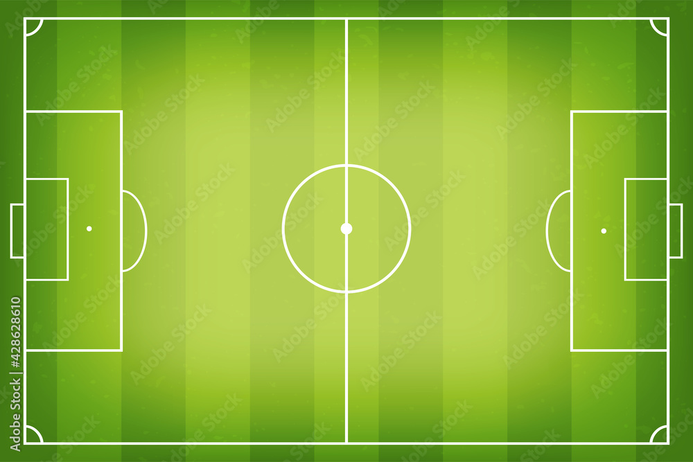 Soccer field, football pitch. Soccer fields in top view. Soccer field ...