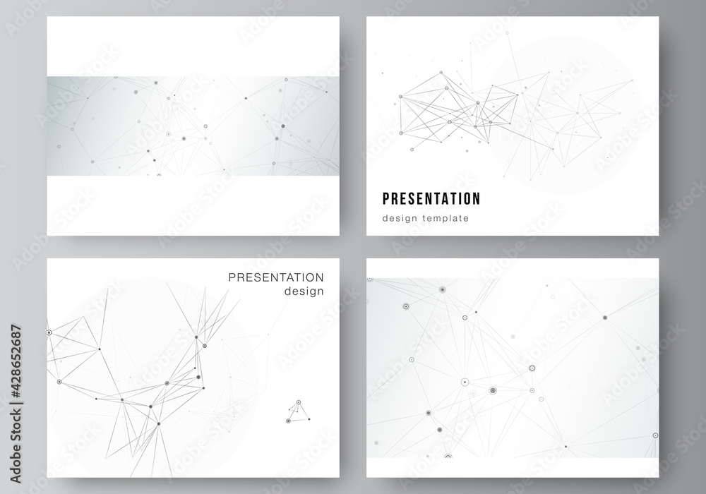 Vector layout of presentation slides design business templates ...