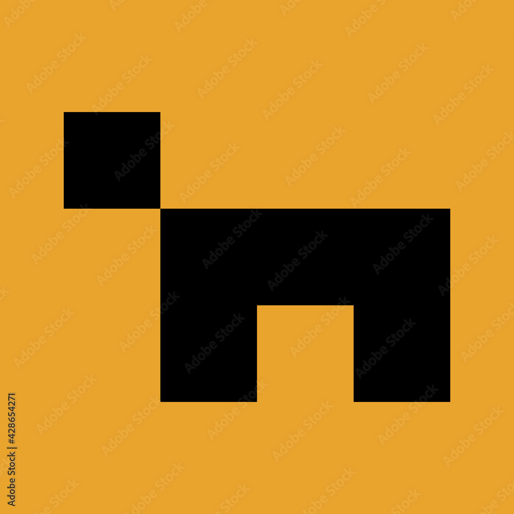 Big Black Blocks logo icon. New modern art illustration. Great Simple ...