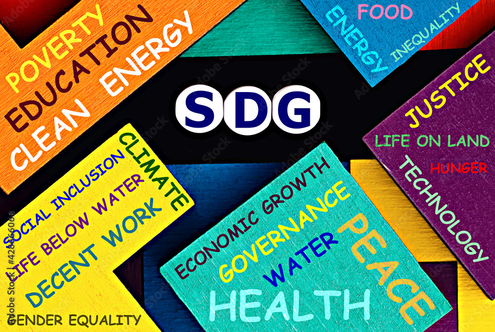 Photo on SDG (Sustainable Development Goals) theme. The acronym "SDG ...