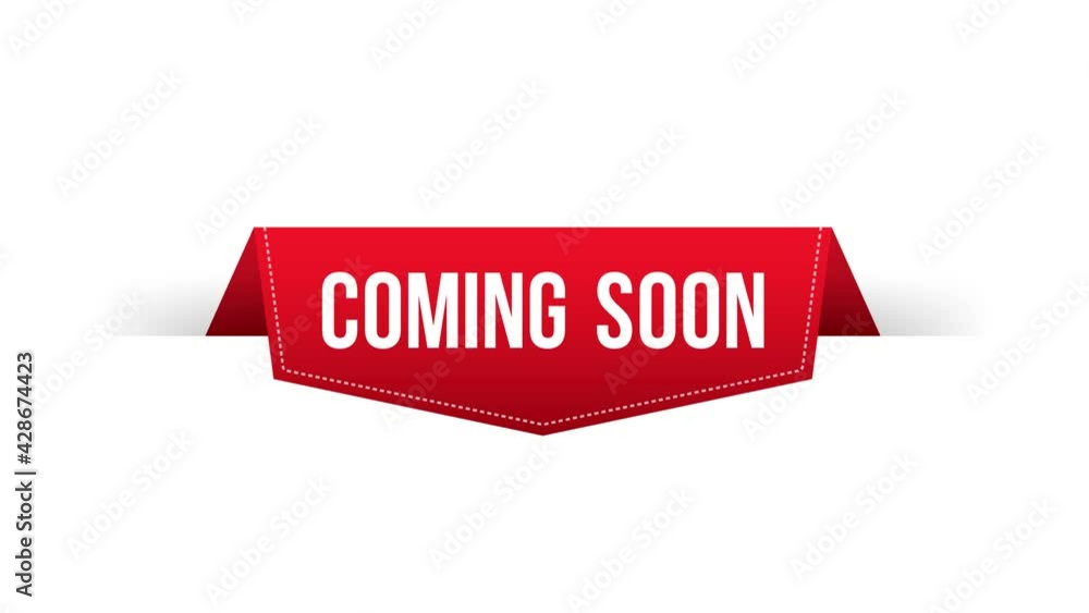 Red ribbon coming soon. Promotion banner coming soon. stock ...